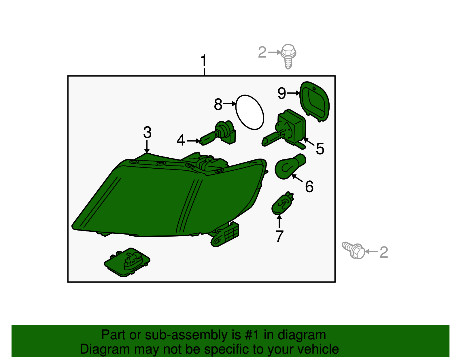 84001XA02B - Headlamp Assembly 2008-2014 Subaru Tribeca | Subaru ...