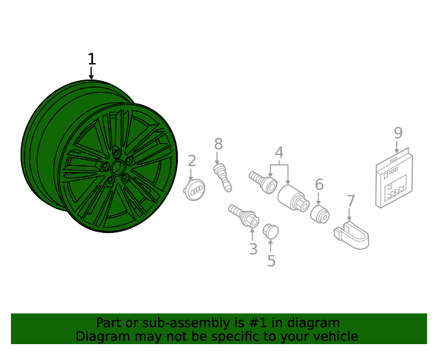 4K8-601-025-F - Wheel, Alloy 2019-2020 Audi | Audi OEM Parts