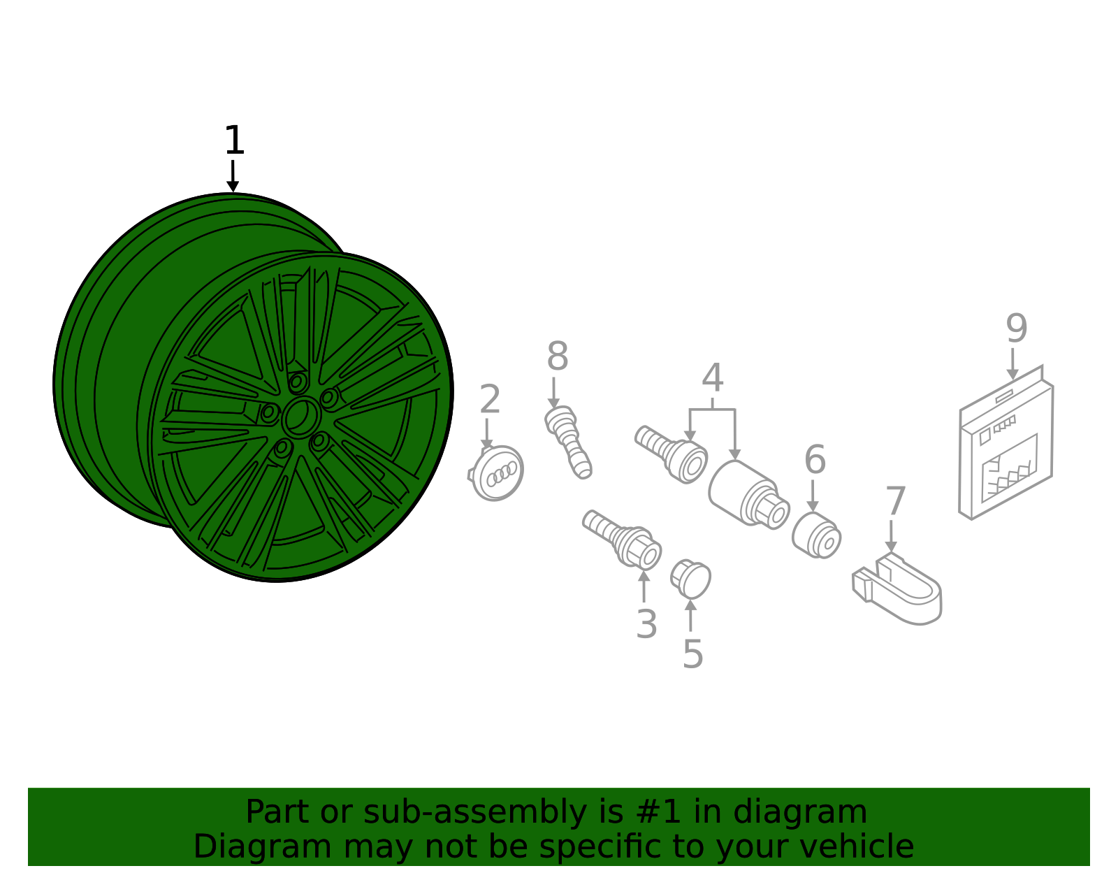 2024-2025 Audi Wheel, Alloy 4K8-601-025-AP | Retail Performance Auto Parts