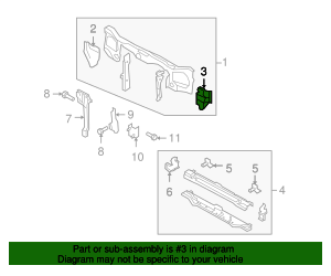 2005-2011 Mazda Tribute Side Support ZZC0-54-040 | Florida Mazda Parts