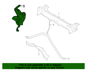 51-71-7-022-967 - Radiator Support Side Panel 2002-2008 BMW ...