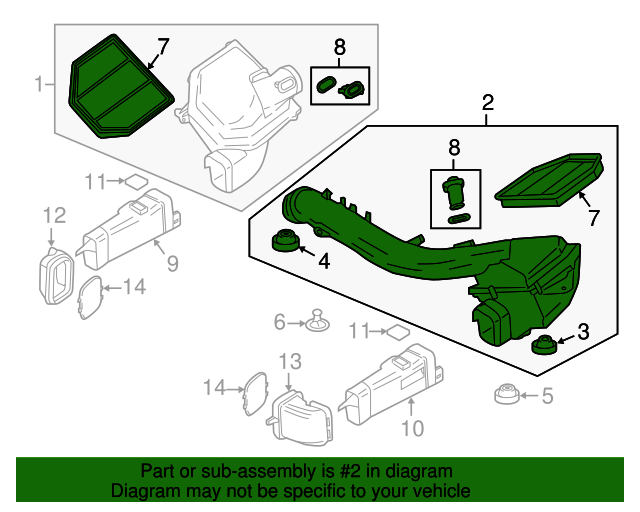 13717847492 - 2016-2021 BMW Air Cleaner Assembly (13-71-7-847-492 ...