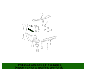 52562-35010 - Bumper Extension Bracket 2003-2005 Toyota 4Runner ...