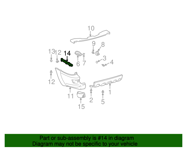 52562-35010 - Bumper Extension Bracket 2003-2005 Toyota 4Runner ...