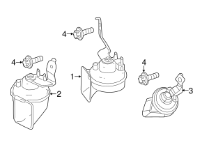 221-542-00-20 - Low Note Horn 2010-2020 Mercedes-Benz | Mercedes-Benz ...