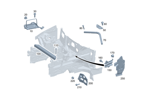 Engine Compartment Partition Wall, Wheel Well Detachable Parts for 2024 ...