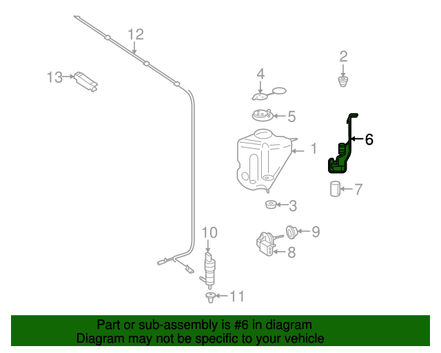 2007-2014 Mercedes-Benz Windshield Washer Nozzle Heater 221-830-07-61 ...