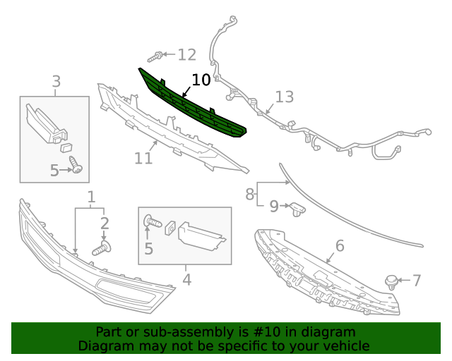 86561-A8510 - Lower Grille 2020 Kia Optima | Kia.Parts Store