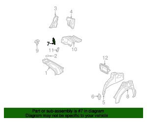 1997-2001 Lexus ES300 Inner Wheelhouse Gusset 61646-33010 | OEM Parts ...