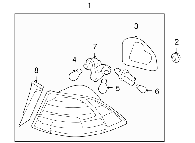 92401-2G620 - Tail Lamp Assembly 2009-2010 Kia Optima | Kia.Parts Store