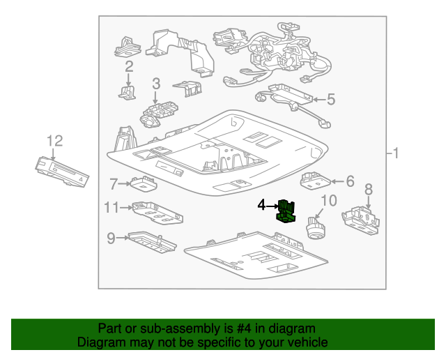 Dome Lamp Assembly - GM (84398398) | GM Parts Center