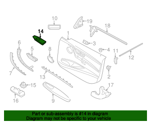 51-41-7-403-896 - Door Switch Trim Panel 2019-2020 BMW ...