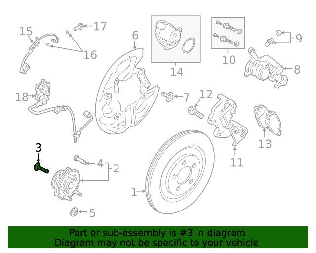 2020-2023 Ford Hub Mount Bolt W719432-S439 | Varsity Ford