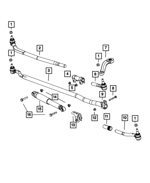 Steering Linkage, and Steering Shock for 2015 Jeep Wrangler | Mopar ...