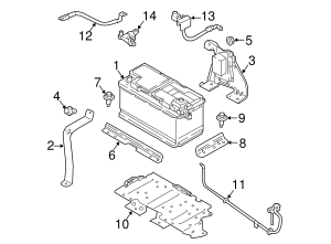 2014-2023 Jaguar F-Type Battery Tray T2R23940 | JaguarParts.com
