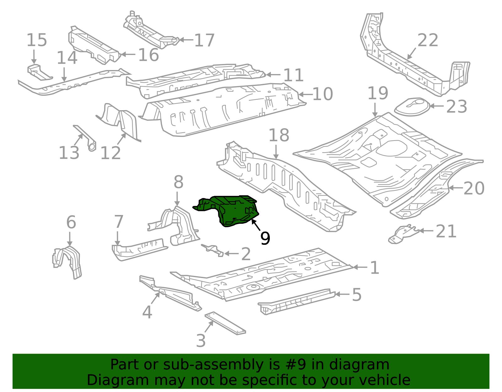 2018-2025 Toyota Floor Pan Reinforcement 58105-12010 | Toyota Parts Center