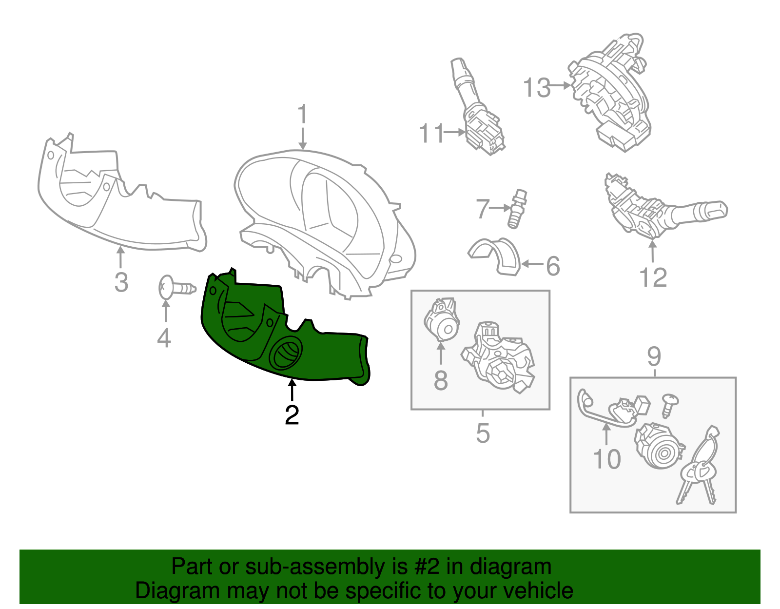 84855 B2000EQ - Lower Column Cover 2014-2019 Kia | Kia Cheap Parts