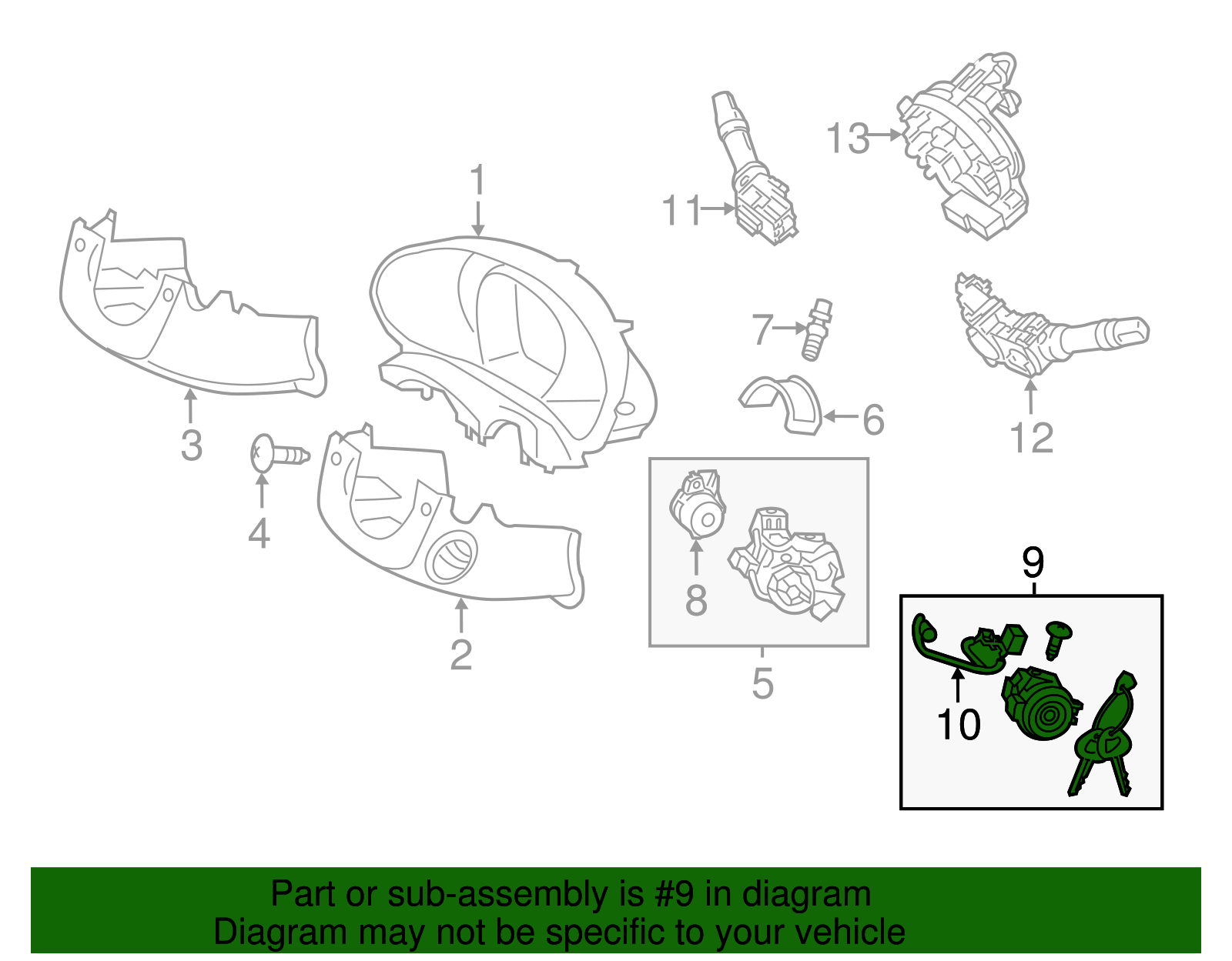 81905-B2000 - Ignition Lock Cylinder 2014-2019 Kia | Kia.Parts Store