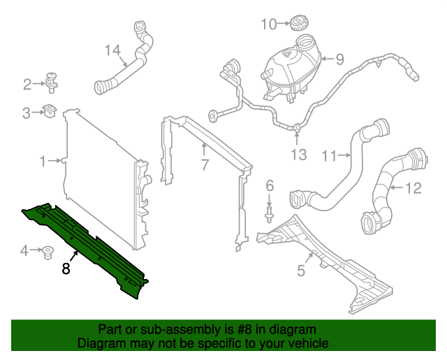 213-505-09-30 - Radiator Support Baffle 2016-2023 Mercedes-Benz ...