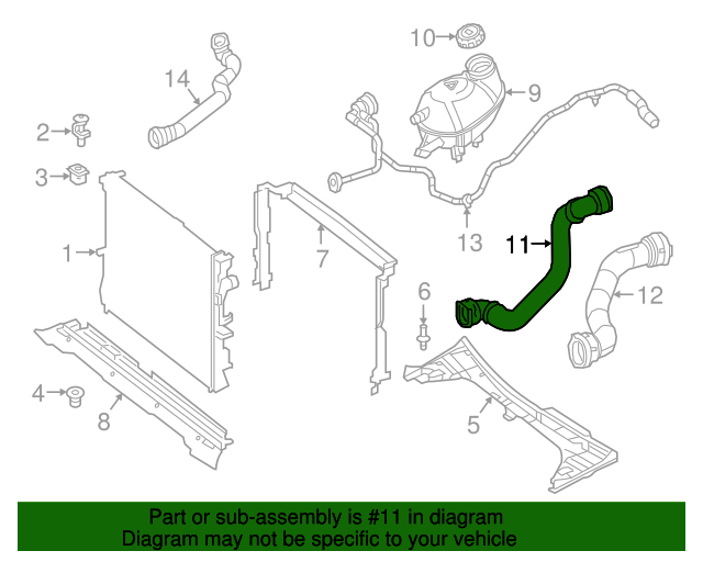 2016-2020 Mercedes-Benz Radiator Coolant Hose 253-501-42-82 ...
