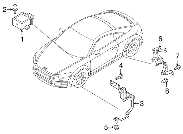 N-911-585-01 - Mount Bracket Rivet 2016-2023 Audi | Audi OEM Parts