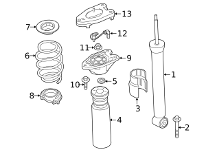 33506867478 - 2016-2024 BMW Shock Mount (33-50-6-867-478) | BMW of ...