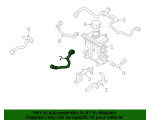 17129894766 - 2019-2023 BMW Reservoir Hose (17-12-9-894-766) | BMW of ...