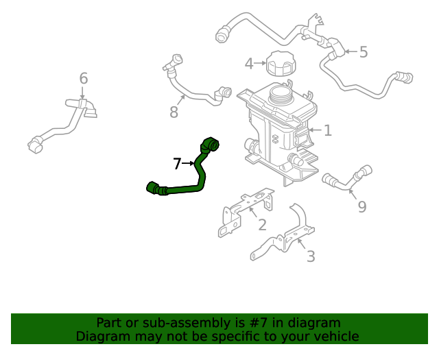 17129894766 - 2019-2023 BMW Reservoir Hose (17-12-9-894-766) | BMW of ...