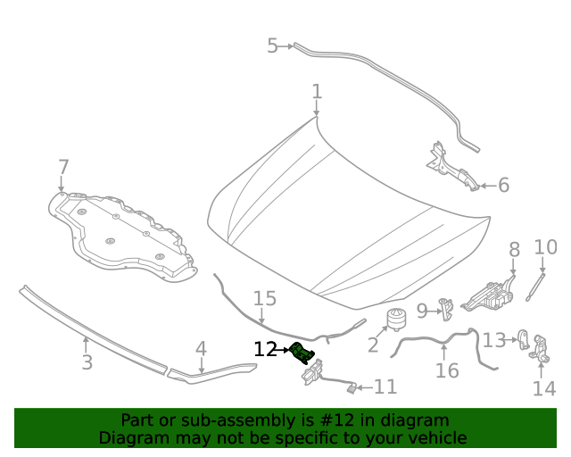 51-23-7-450-925 - Hood Latch Striker Plate 2020-2023 BMW ...