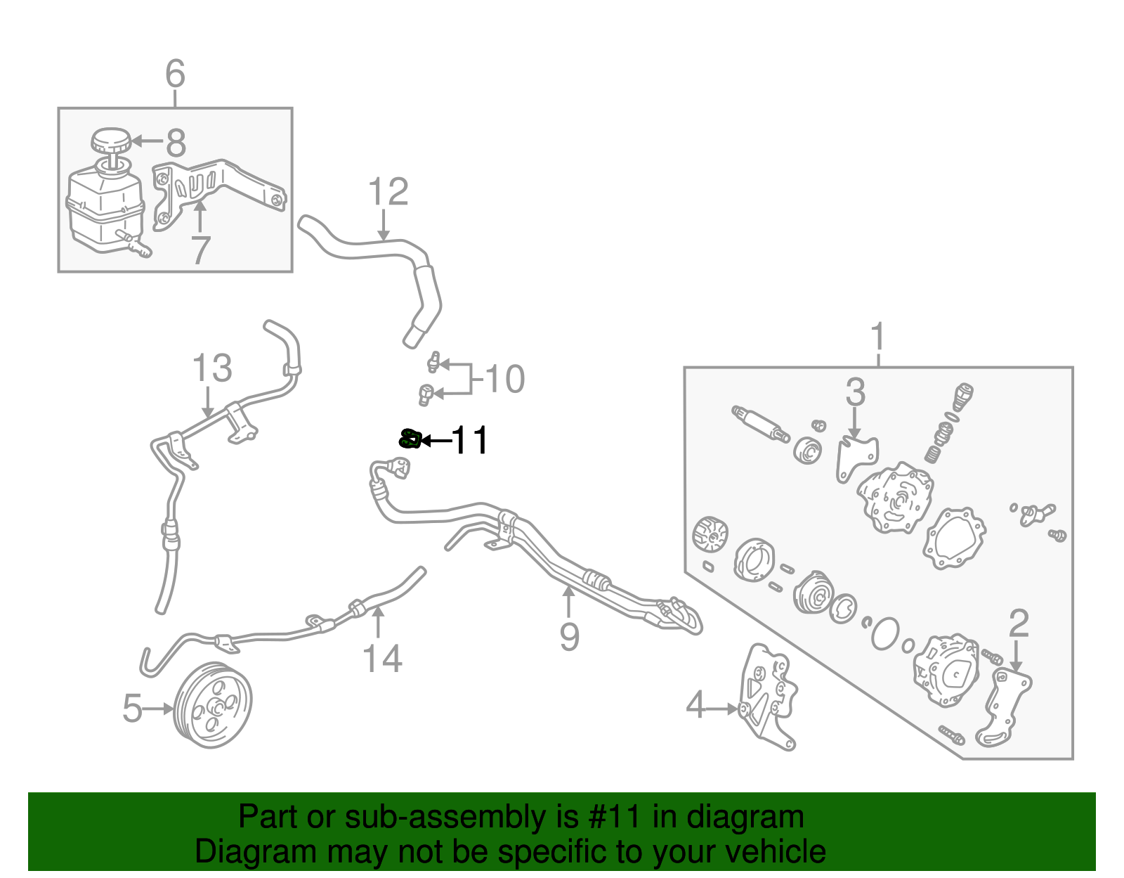 44327-12010 - Pressure Hose Gasket - 1993-2008 Toyota | Toyota Parts ...