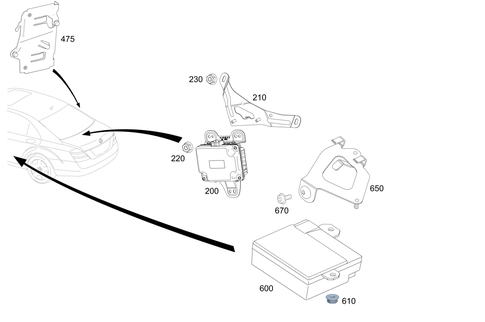 Control Units and Rear Fuse Box for 1995 Mercedes-Benz S350 | Mercedes ...