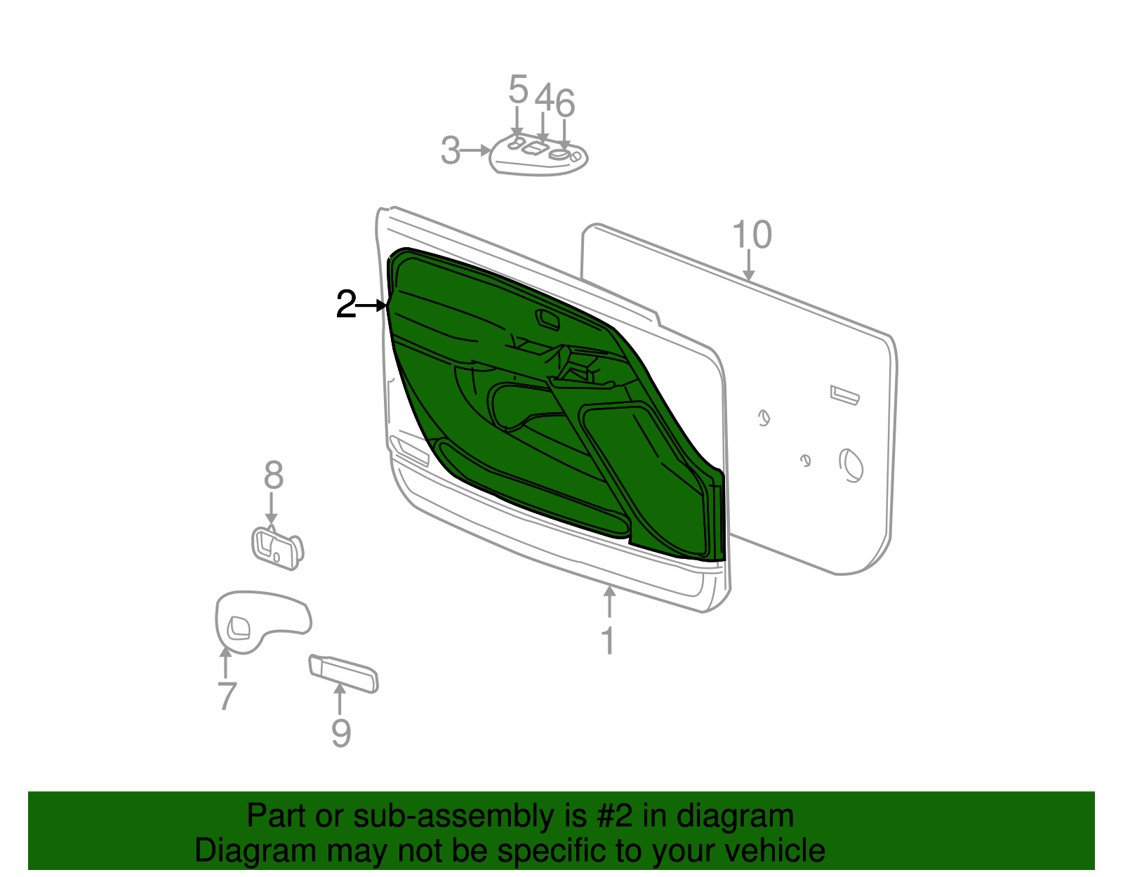 88981547 - Door Armrest 2004-2007 GM | Group 1 Auto Parts