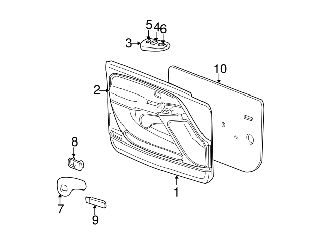 2003-2007 GM Door Lock Switch 15077858 | AutoNationParts.com