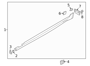 87756-1F000 - Wheel Opening Molding Retainer Clip - 2013-2021 Hyundai ...