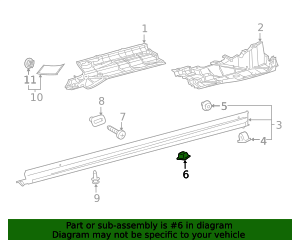 76924-02020 - Rocker Molding Retainer - 2008-2023 Toyota | OEM Genuine ...