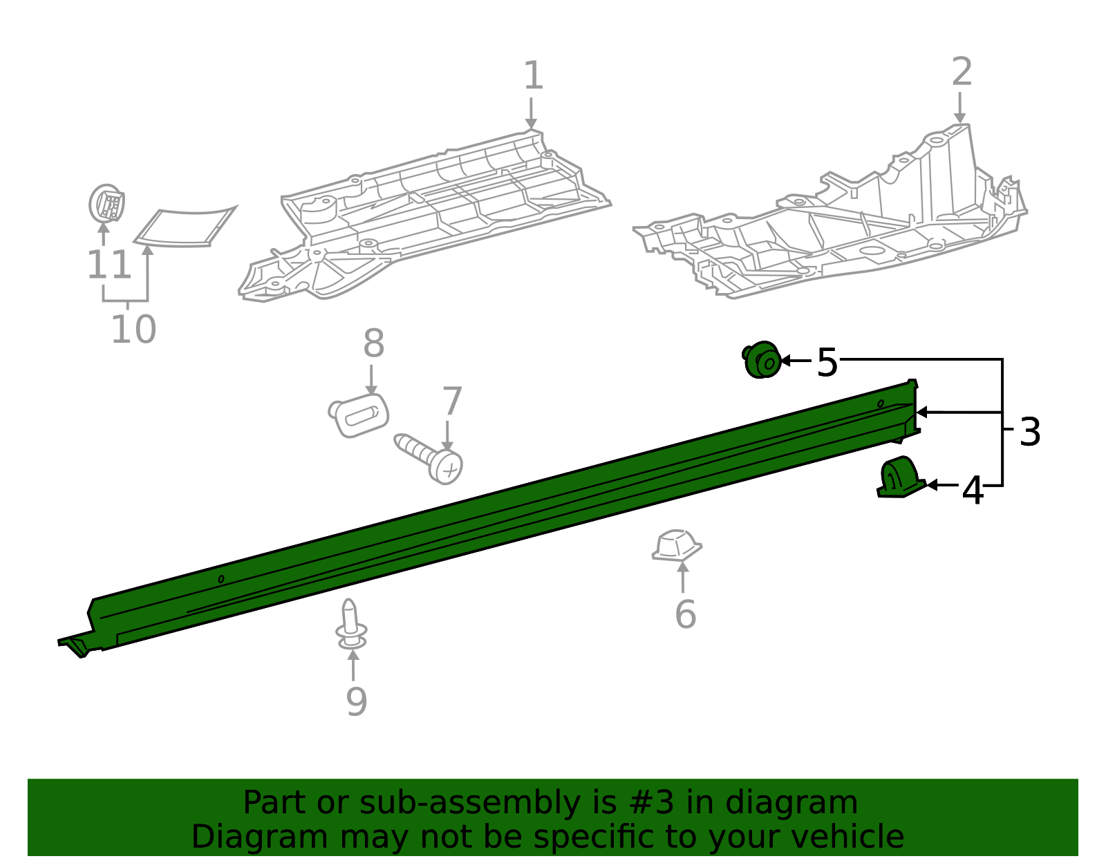 2019-2024 Toyota 2019-2024 Toyota - Rocker Molding 75860-0R011 | Sparks ...