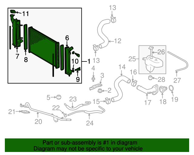 16400-22170 - Radiator Assembly 2005-2010 Scion tC | Longo Toyota Parts