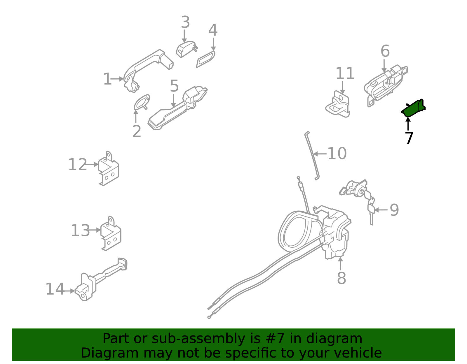 80676-5RB0A - Handle, Inside Cap 2018-2025 Nissan | Nissan Parts ...