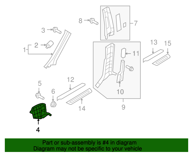 2010-2012 Hyundai Santa Fe Cowl Trim 85823-0W000-HZ | QuirkParts