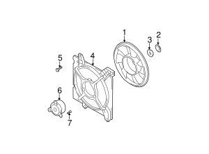2001-2008 Hyundai Fan Motor 25386-2C000 | QuirkParts