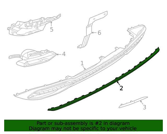 2020-2023 Audi Bumper Trim 8W0-853-551-D-3Q7 | AutoNationParts.com