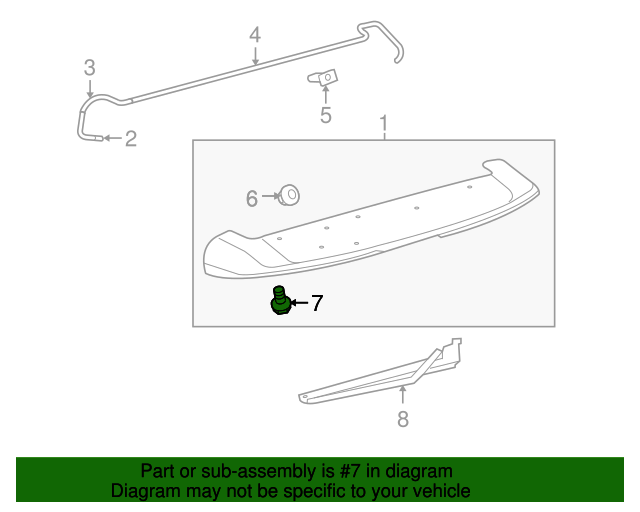 2007-2024 Toyota Spoiler Retainer 76865-35030 | Toyota Parts Center