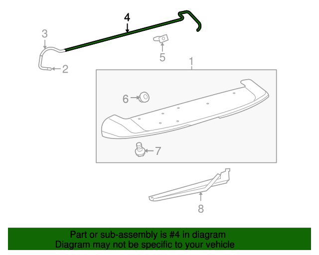 76872-35010 - Spoiler Protector - 2010-2020 Toyota 4Runner | Lithia ...