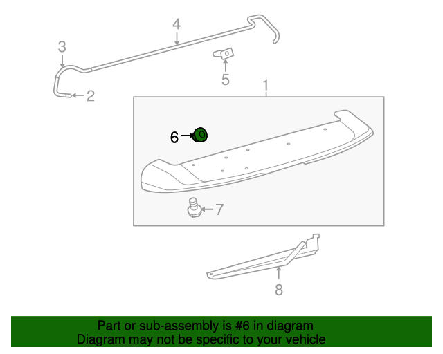 2009-2024 Toyota Spoiler Seal 76889-21040 | Toyota Parts Center