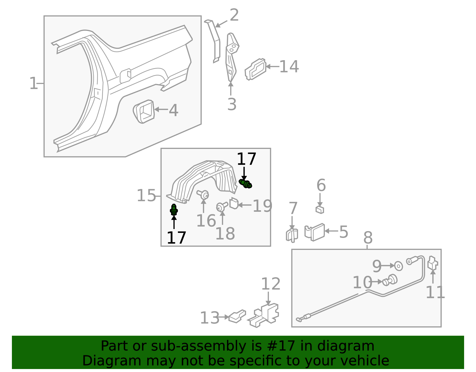 91503-SZ3-003 - Clip A Bumper - 1996-2021 Honda | Genuine Honda Parts