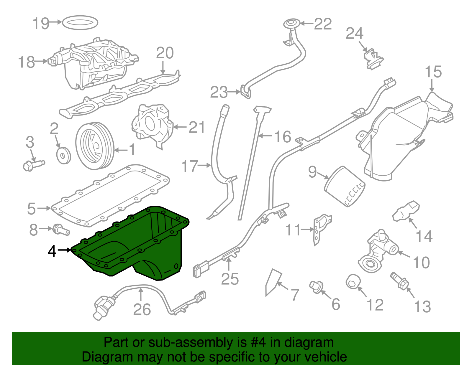 Genuine OEM Ford Part - Oil Pan 9L3Z-6675-A | Genuine OEM Ford Parts ...