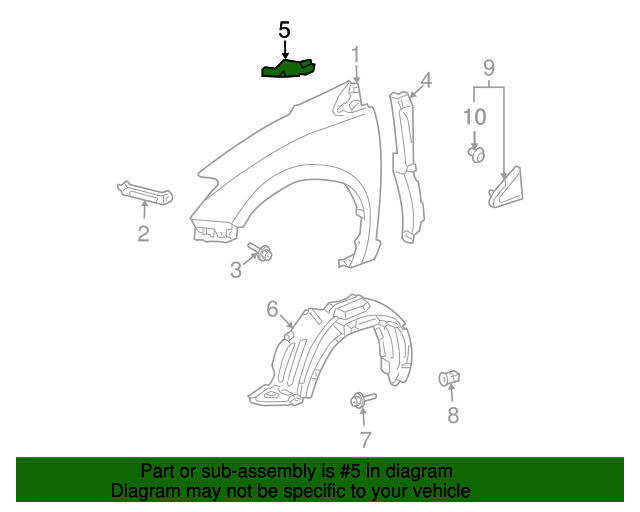 53866-08010 - Upper Seal - 2004-2010 Toyota Sienna | OEM Genuine Toyota ...