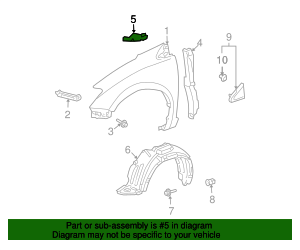 2004-2010 Toyota Sienna Upper Seal 53867-08010 | Toyota Parts Center