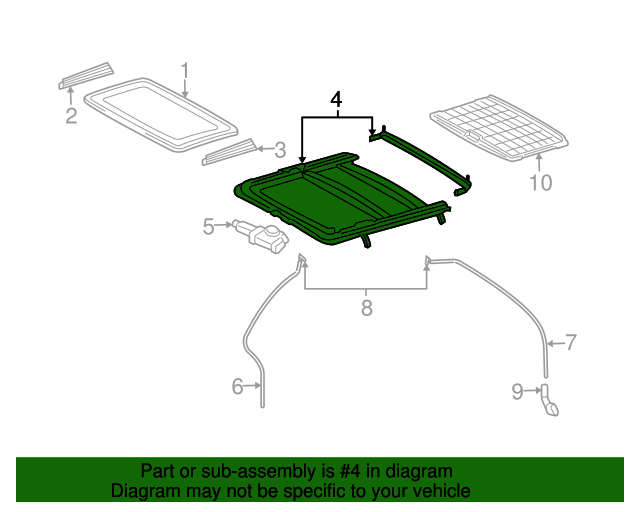 63203-0E010 - Sunroof Frame 2006-2009 Lexus | Longo Lexus Parts