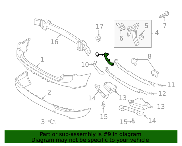 2016-2022 Volvo XC90 Reflector Panel 31468556 | TascaParts.com